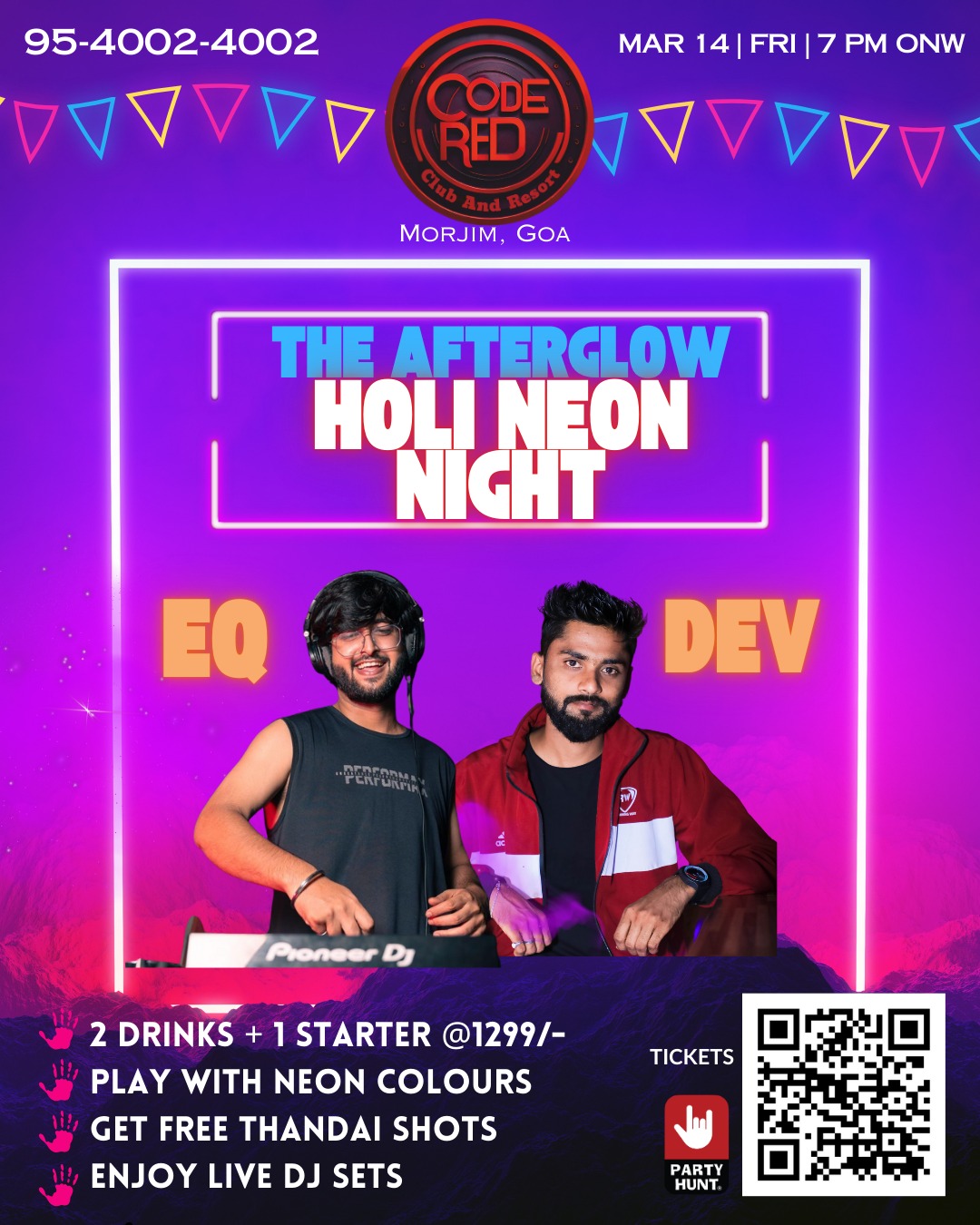 Afterglow-Neon Holi Night | Code Red